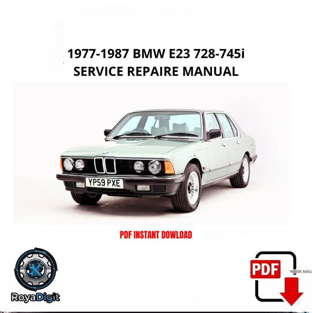 BMW E23 Repair Manual, Workshop Service Manual, Instant Download PDF - Etsy