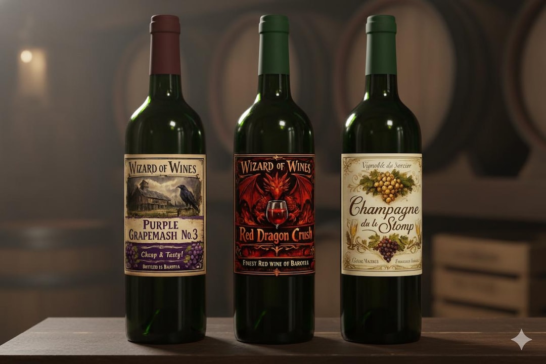 Curse of Strahd Wine Labels | Barovia Tavern D&D Props (instant ...