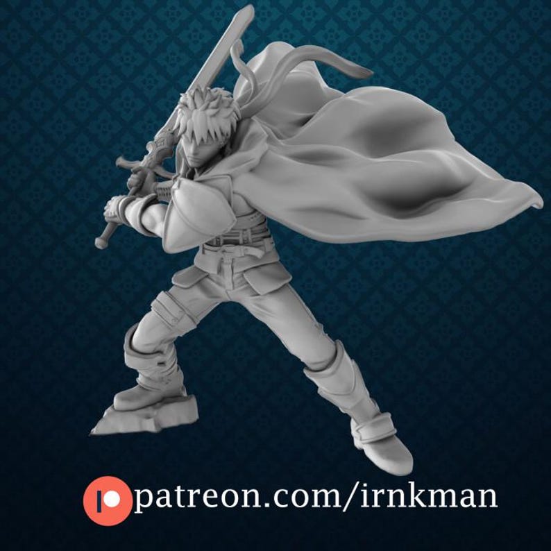 Radiant Hero 3D Printed Tabletop Video Game Miniature - Irnkman's Minis ...