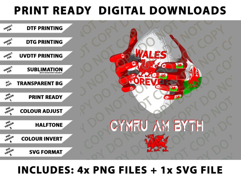 Wales Rugby Fan (2) Png Bundle, Digital Downloads - Etsy
