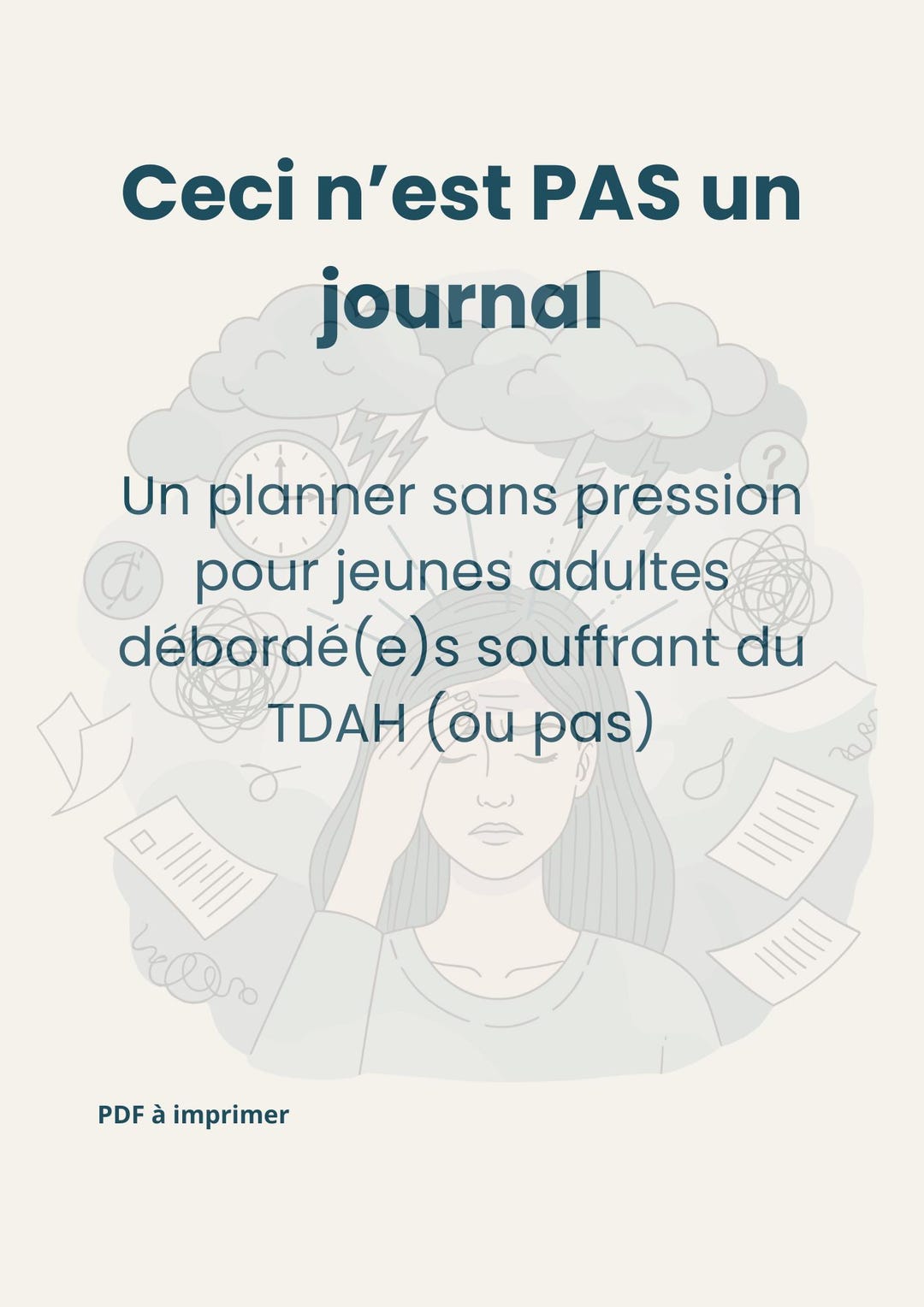 Adhd-friendly Journal Pages, Printable Stress Relief (PDF Pattern ...