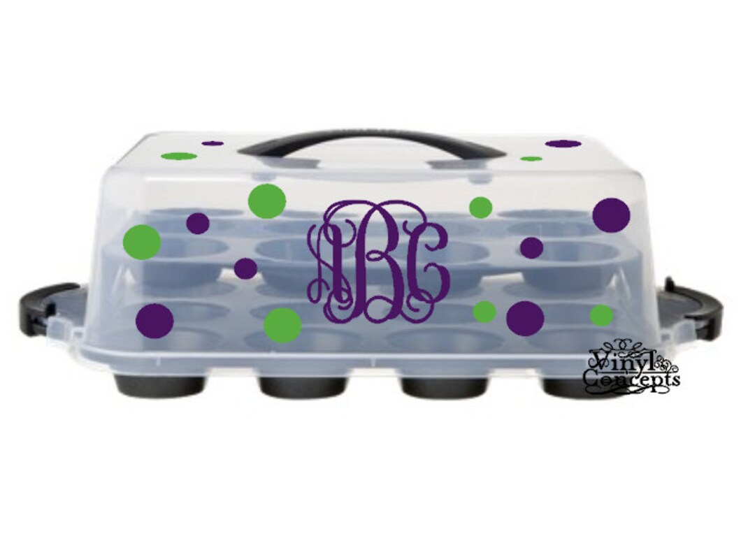 5 Monogram With Dots Vinyl Wall Art Two Colors - Etsy