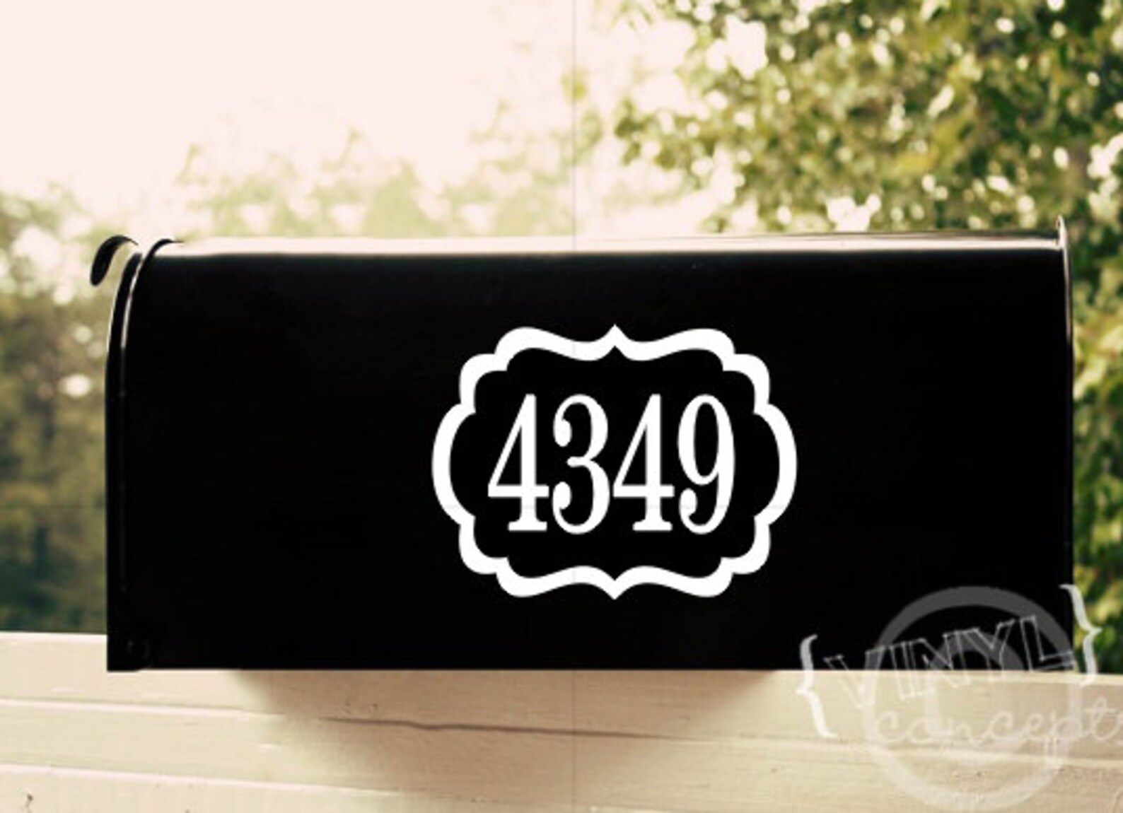 Mailbox Numbers With Frame Vinyl Wall Art - Etsy
