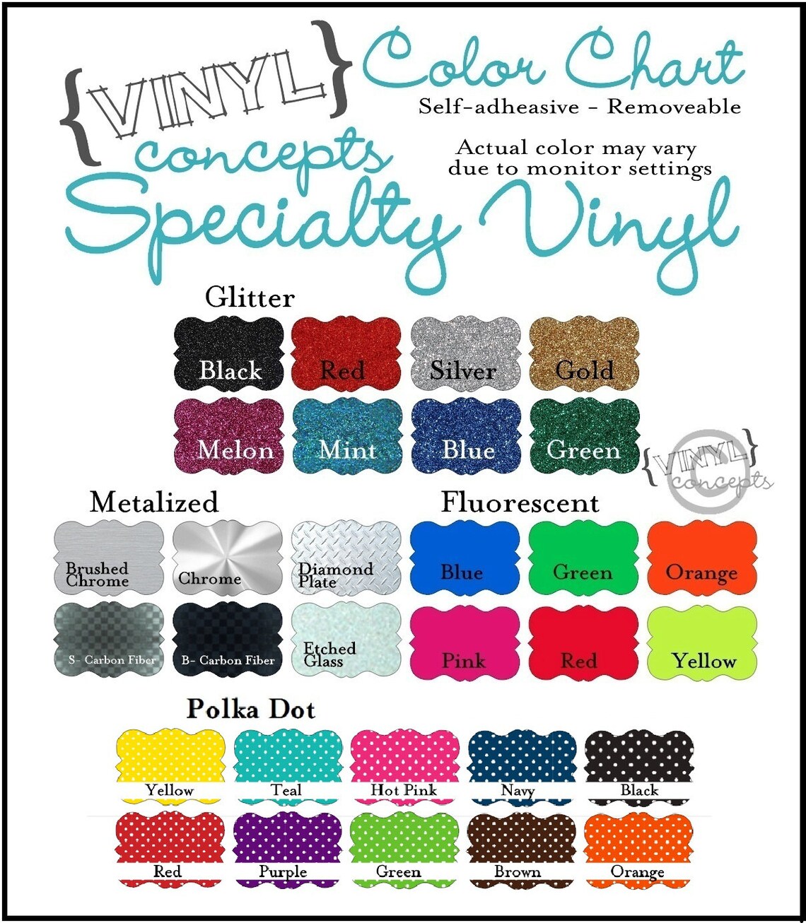 4 Fancy Monogram Decal Specialty Colors Only Vinyl | Etsy