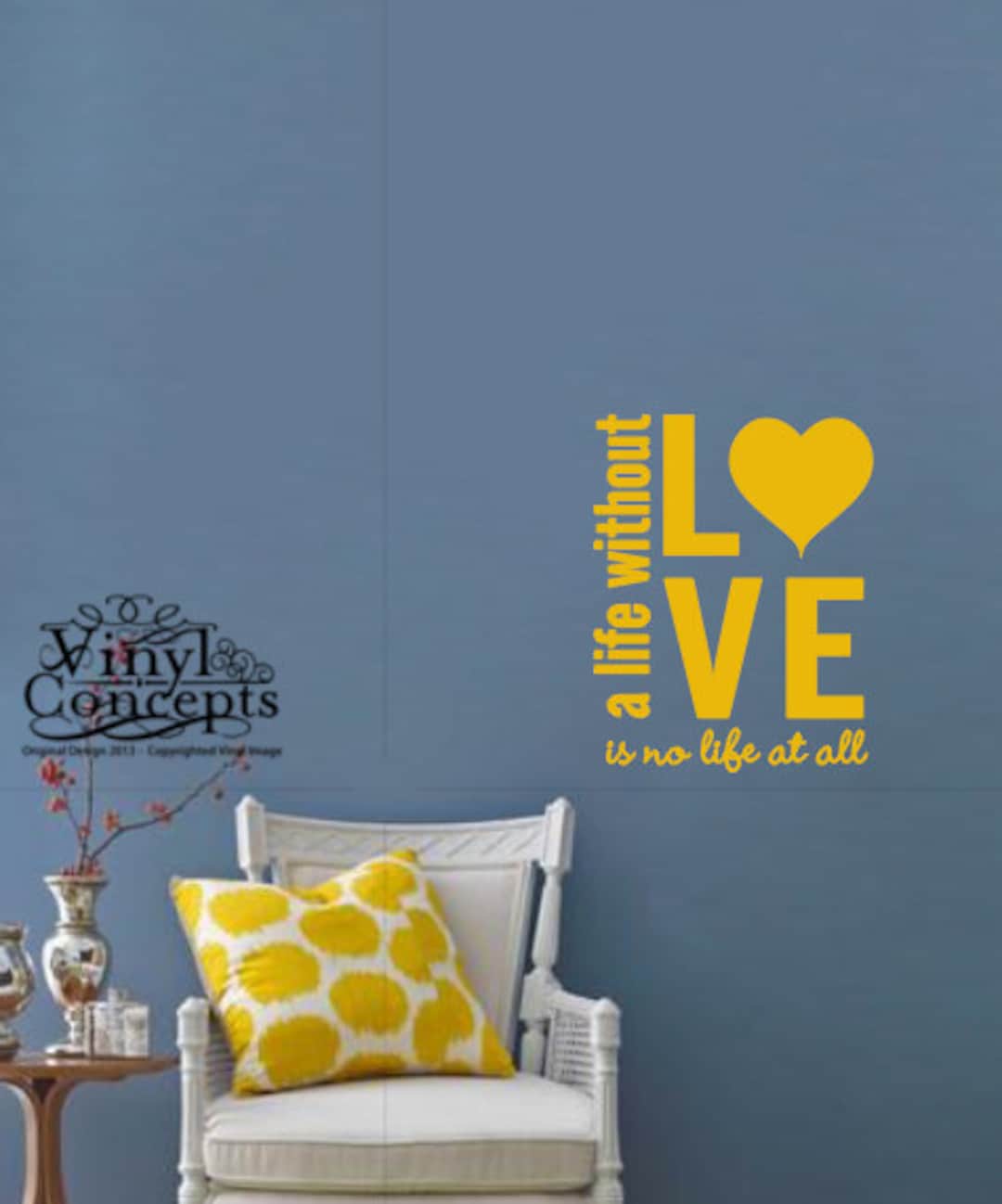 A Life Without Love is No Life at All Vinyl Wall Art - Etsy