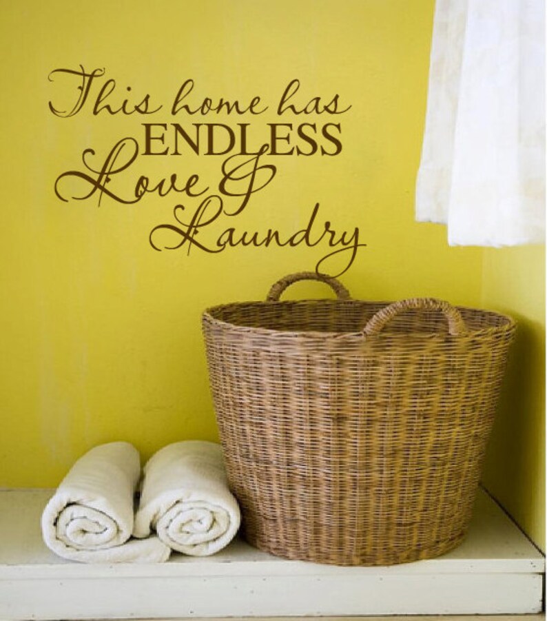 This Home Has Endless Love and Laundry Vinyl Wall Art - Etsy