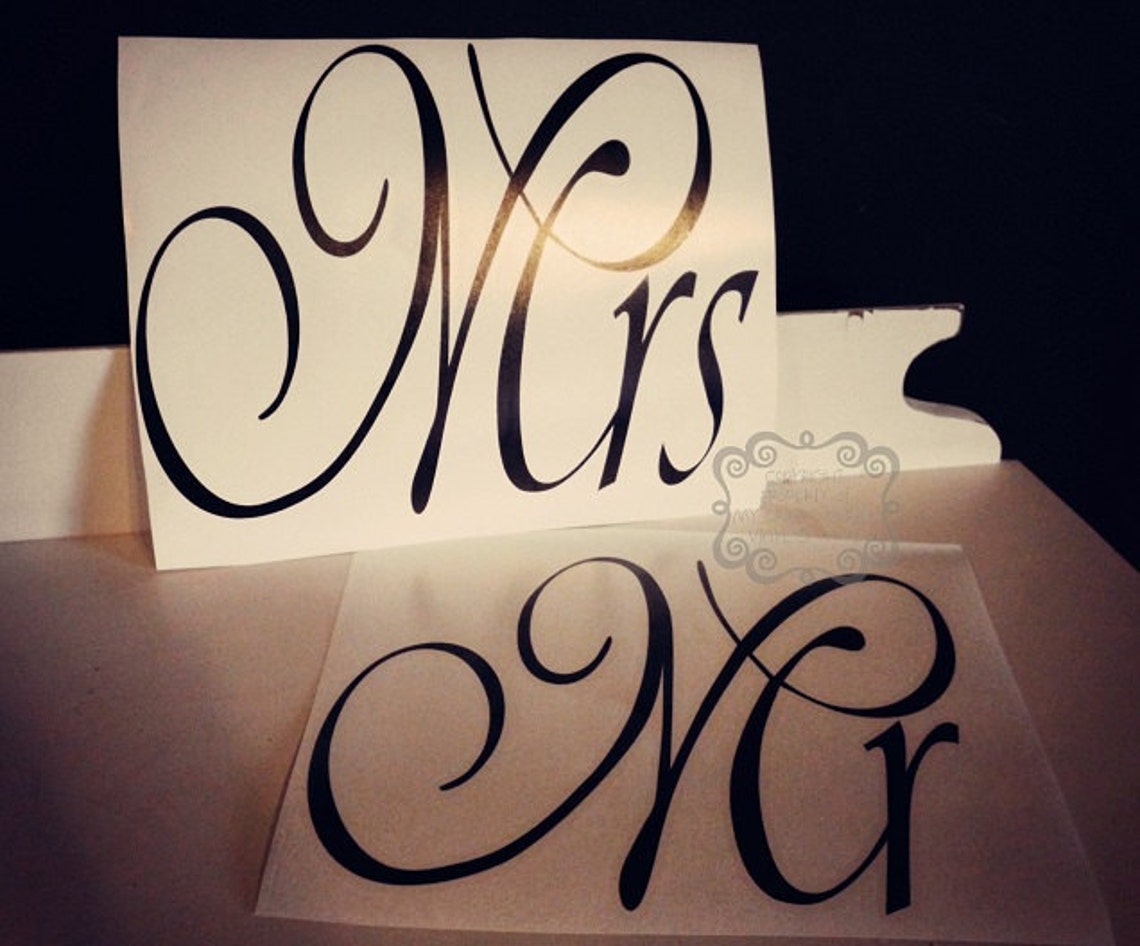 Mr and Mrs Vinyl Wall Art - Etsy