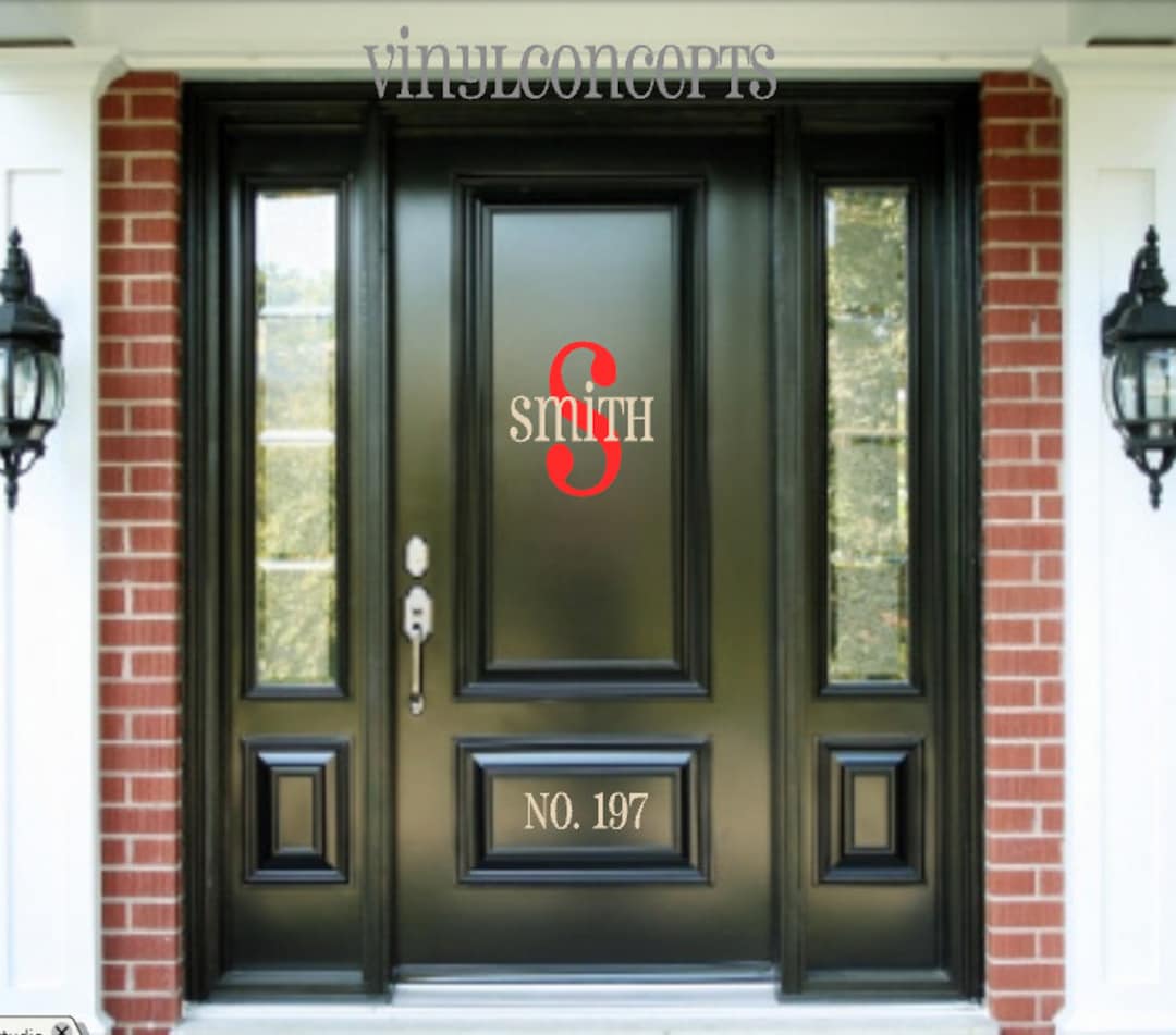 Customized House Numbers and Name- Vinyl Wall Art - Etsy