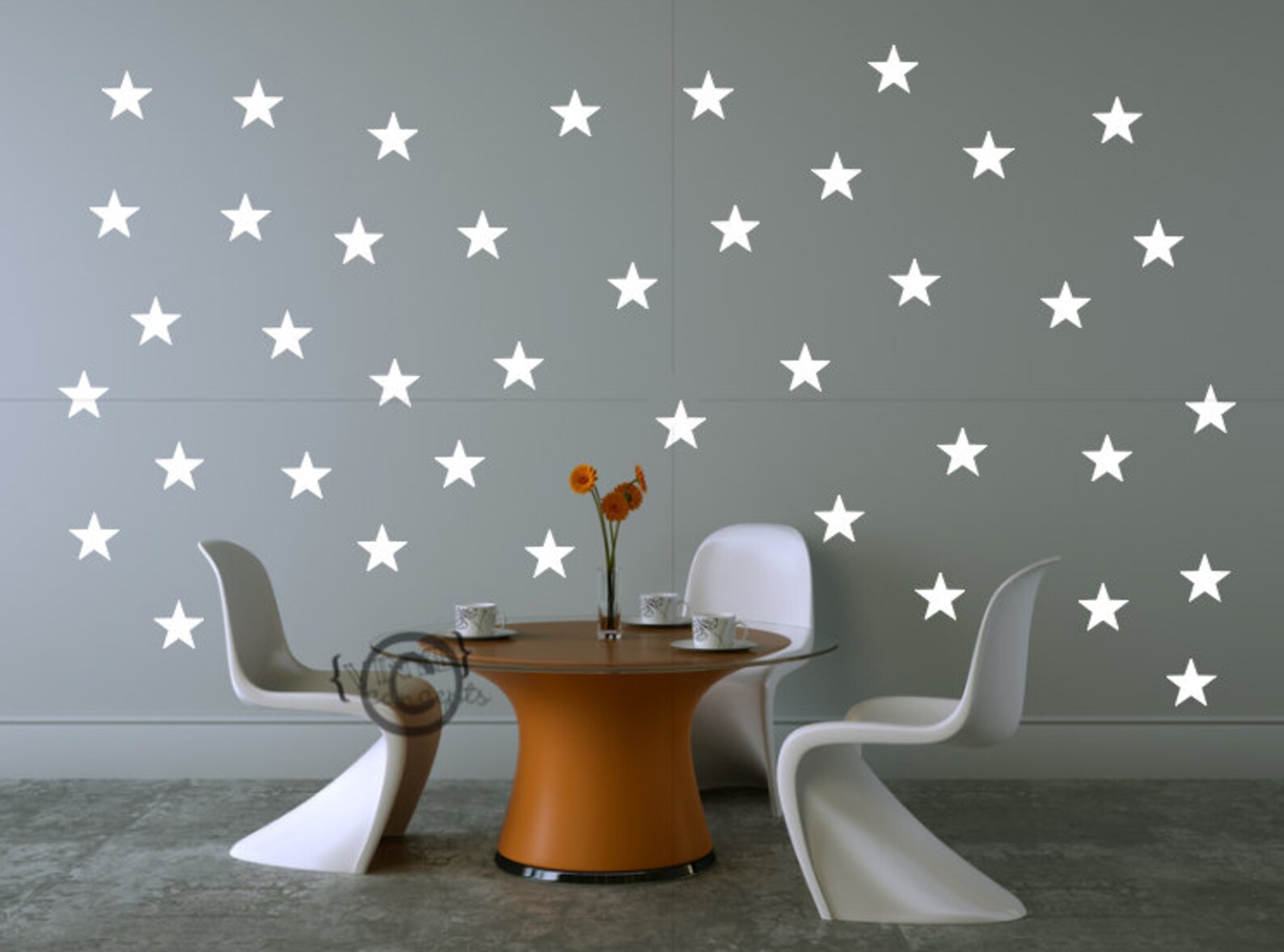 40 Stars Vinyl Wall Art | Etsy