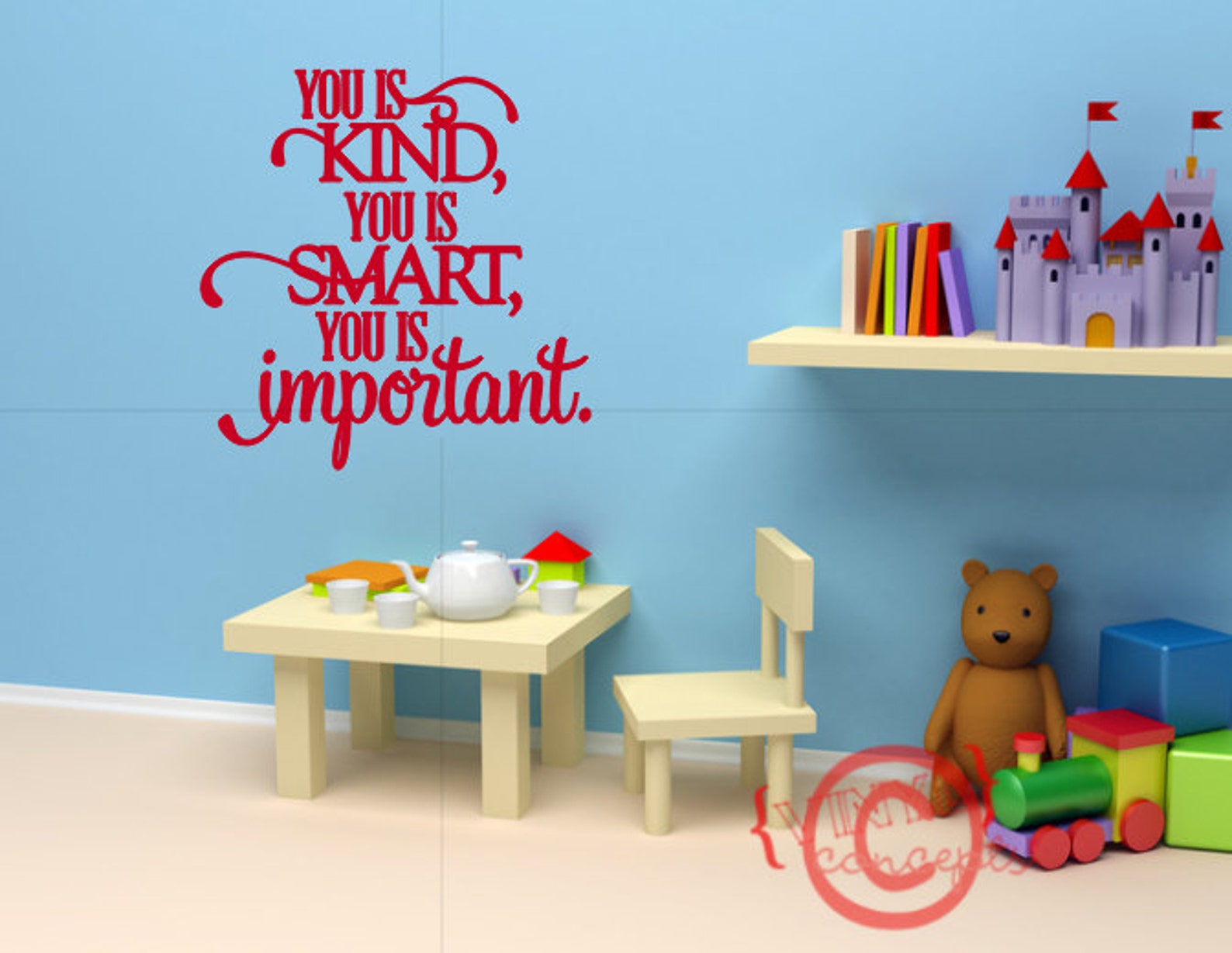 You is kind you is smart you is important Vinyl Wall Art | Etsy