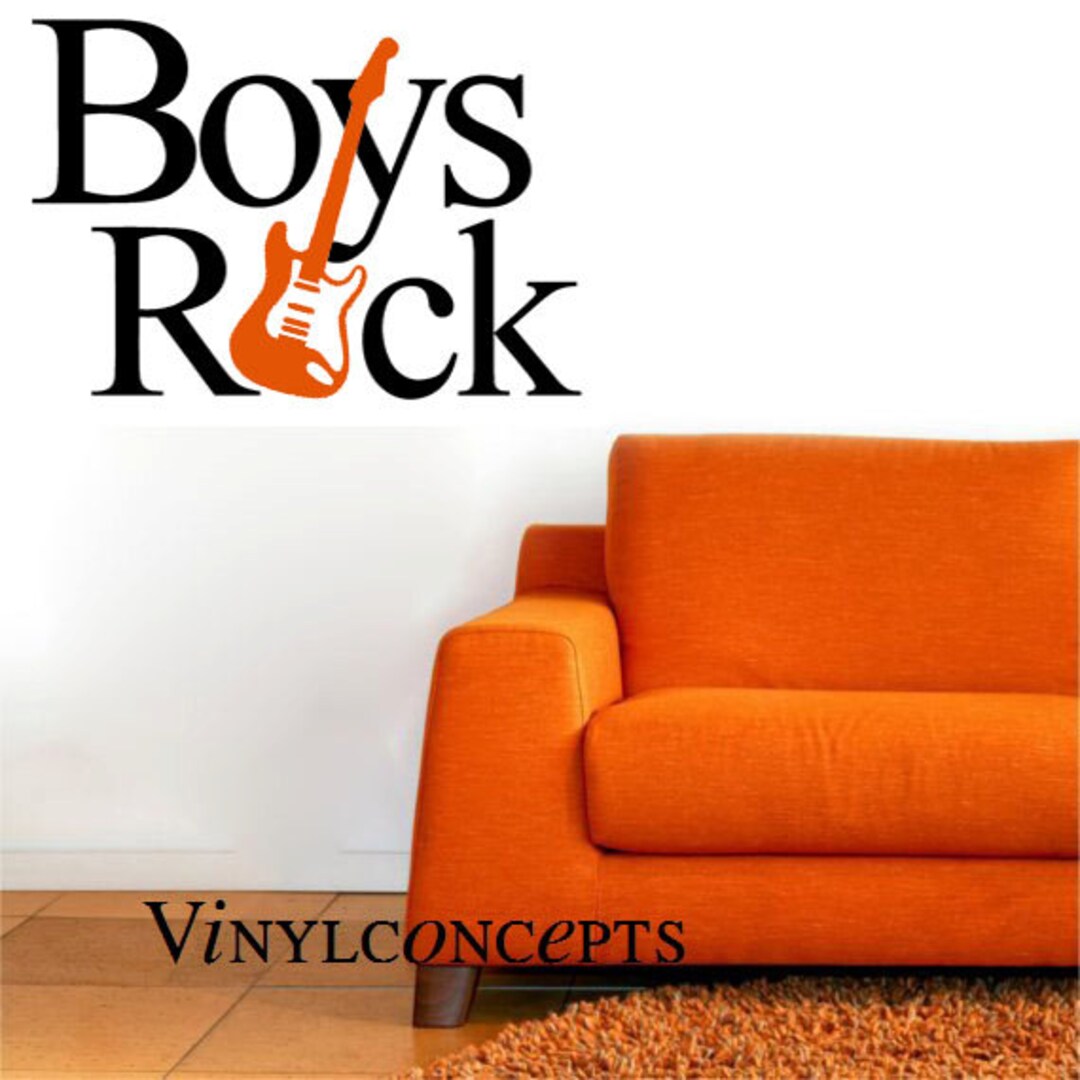 Boys Rock Vinyl Wall Art - Etsy
