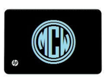 4 Laptop Monogram Decal Vinyl Wall Art | Etsy