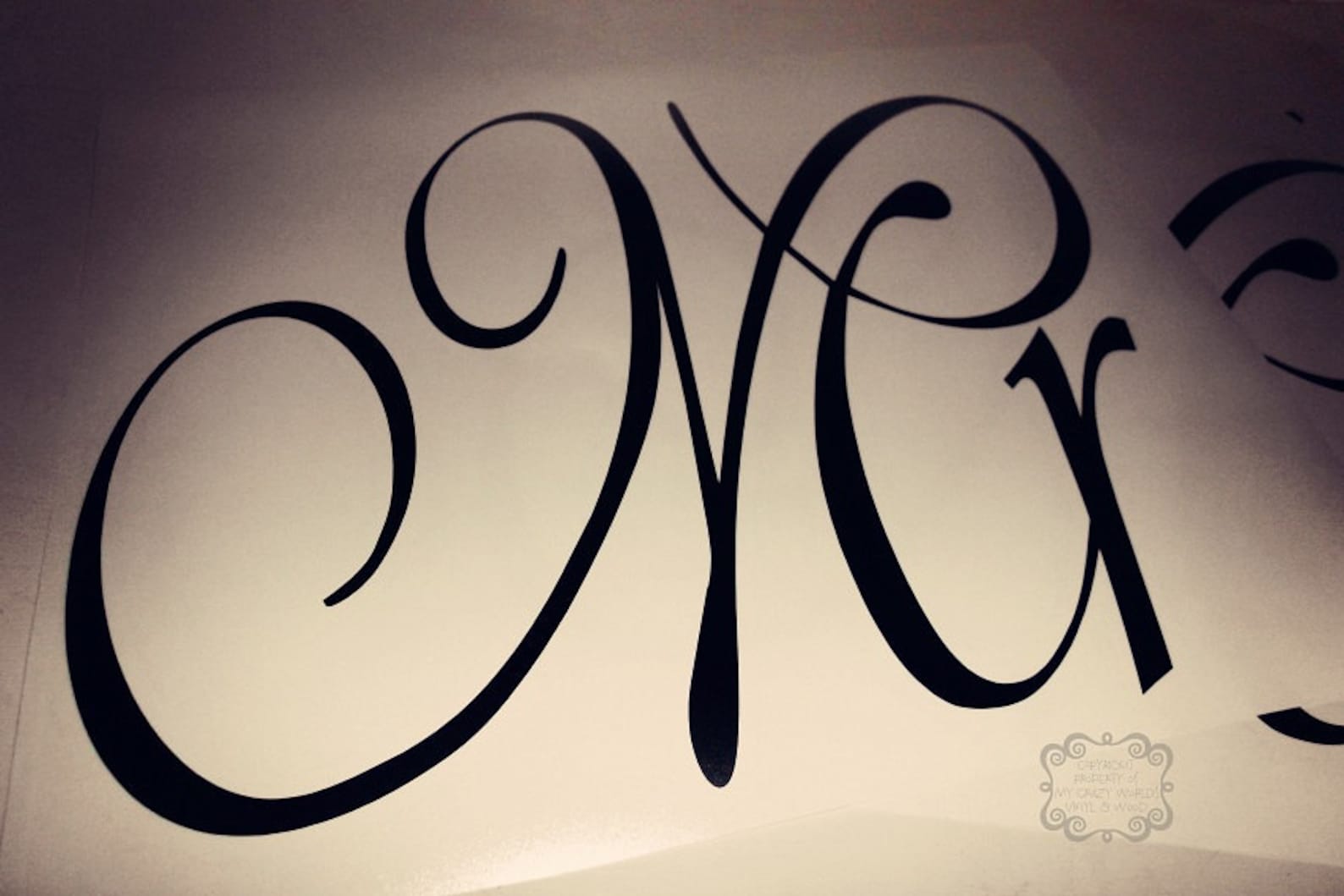 Mr and Mrs Vinyl Wall Art | Etsy