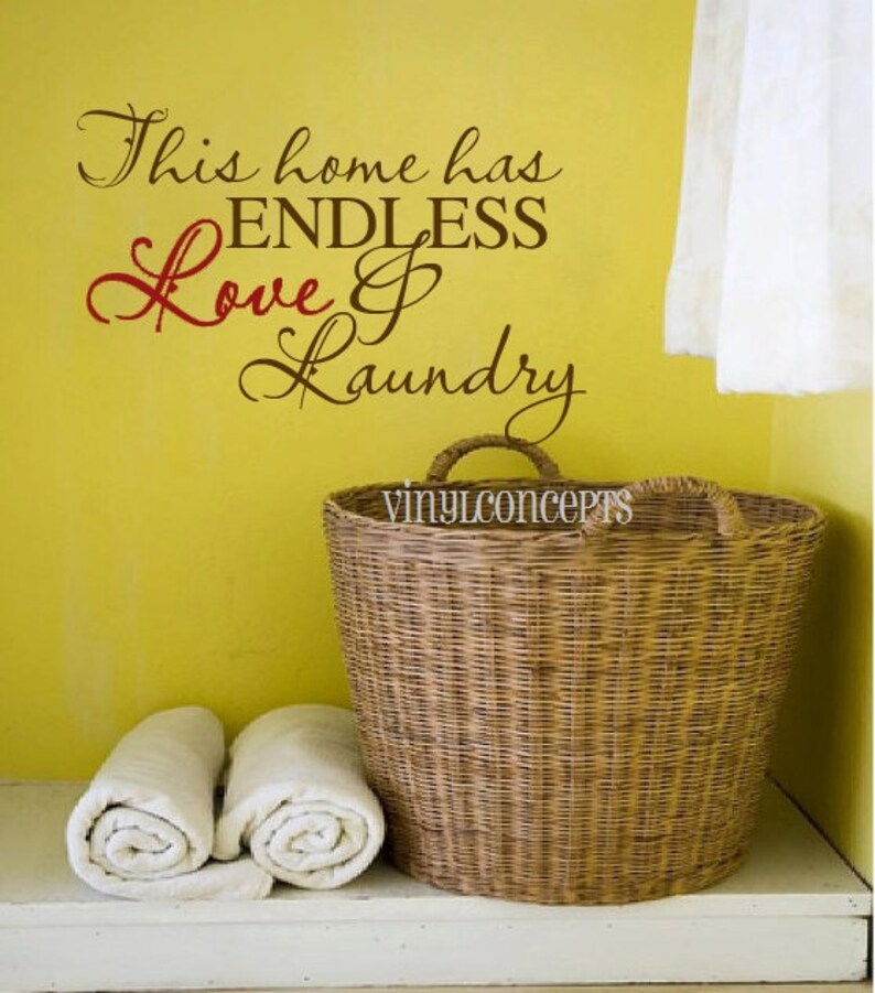 This Home Has Endless Love and Laundry Vinyl Wall Art - Etsy