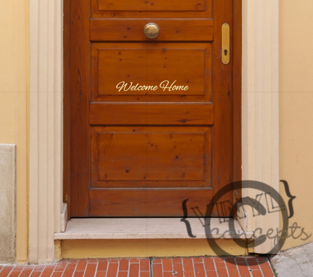 Welcome Home Vinyl Wall Art - Etsy