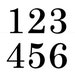 4 Tall Numbers 1-6 Vinyl Wall Art - Etsy