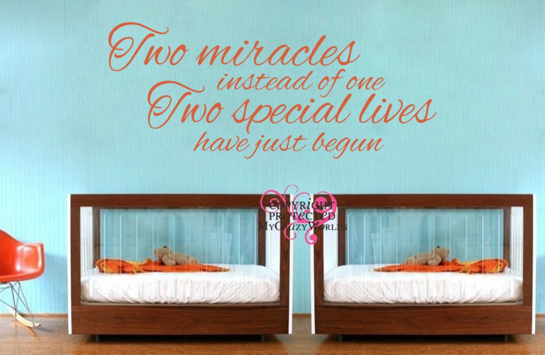 Two Miracles... Vinyl Wall Art - Etsy