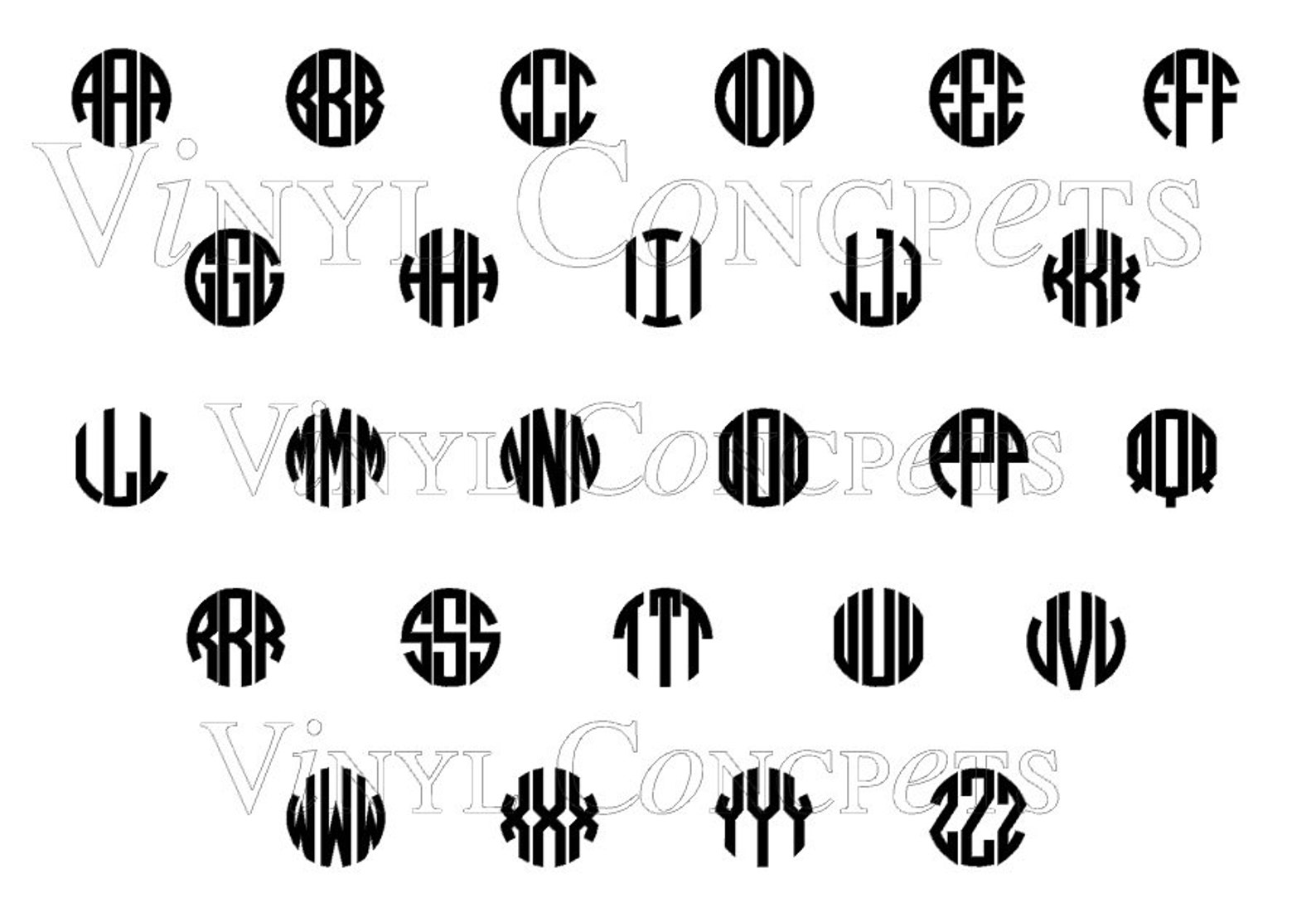 4 Laptop Monogram Decal Vinyl Wall Art - Etsy