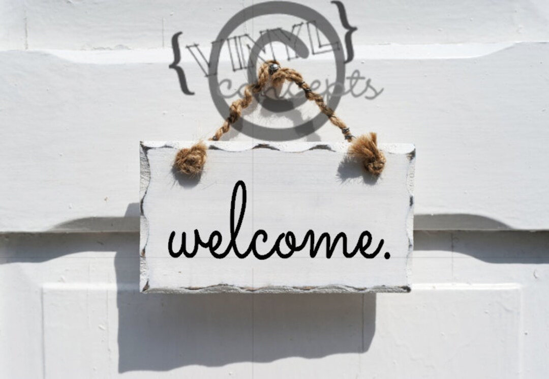 Welcome. Vinyl Wall Art - Etsy