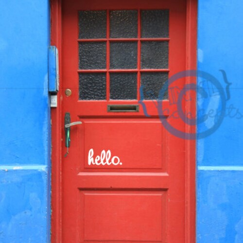 Hello. Vinyl Wall Art - Etsy