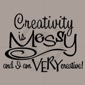 Messy Creativity Vinyl Wall Art - Etsy