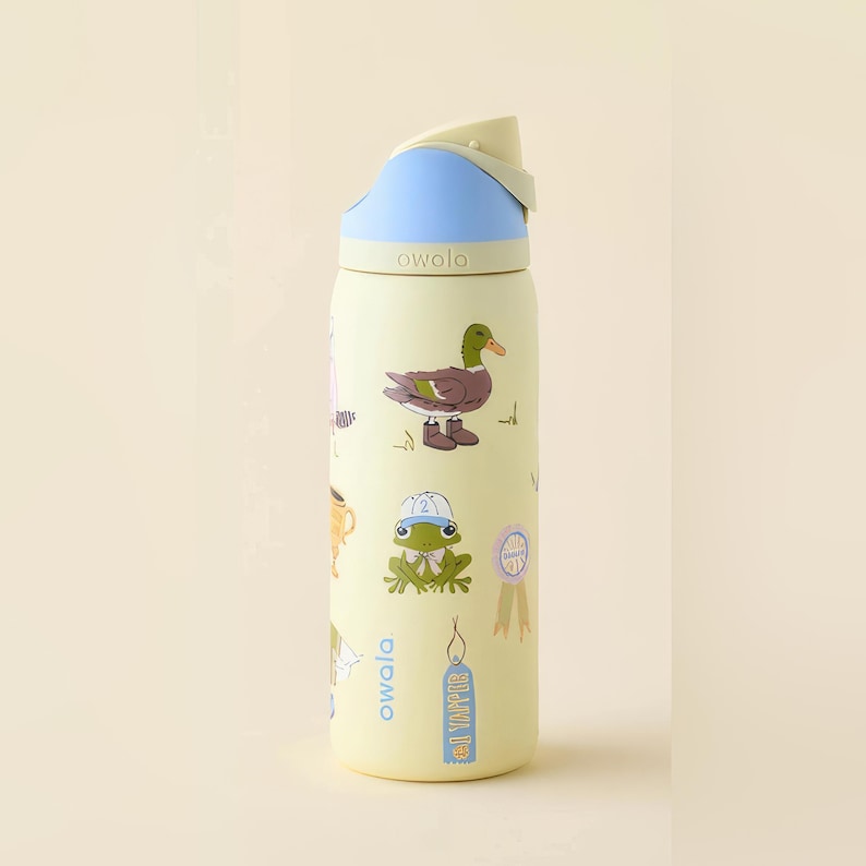 Owala Party Animals Duck Frog Yellow UO Exclusive Water Bottle 32oz ...