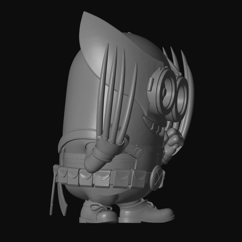 Wolverine Minion STL - 3D Print File - Minion Figurine - Funny ...