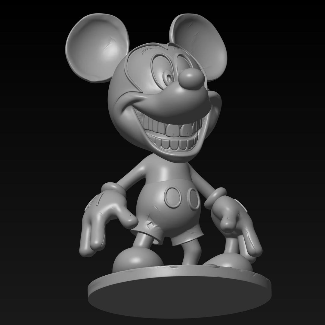 Mickey Mouse STL File- Stylized Cartoon Character Figurine - Etsy