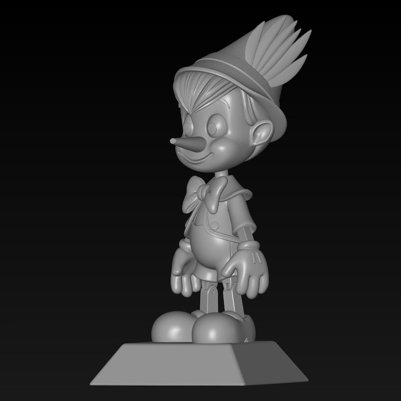 Pinocchio 3D STL File for 3D Printing – Classic Wooden Boy Figure ...
