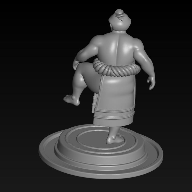 Sumo Wrestler 3D Model – High Poly Japanese Fighter (STL File Digital ...