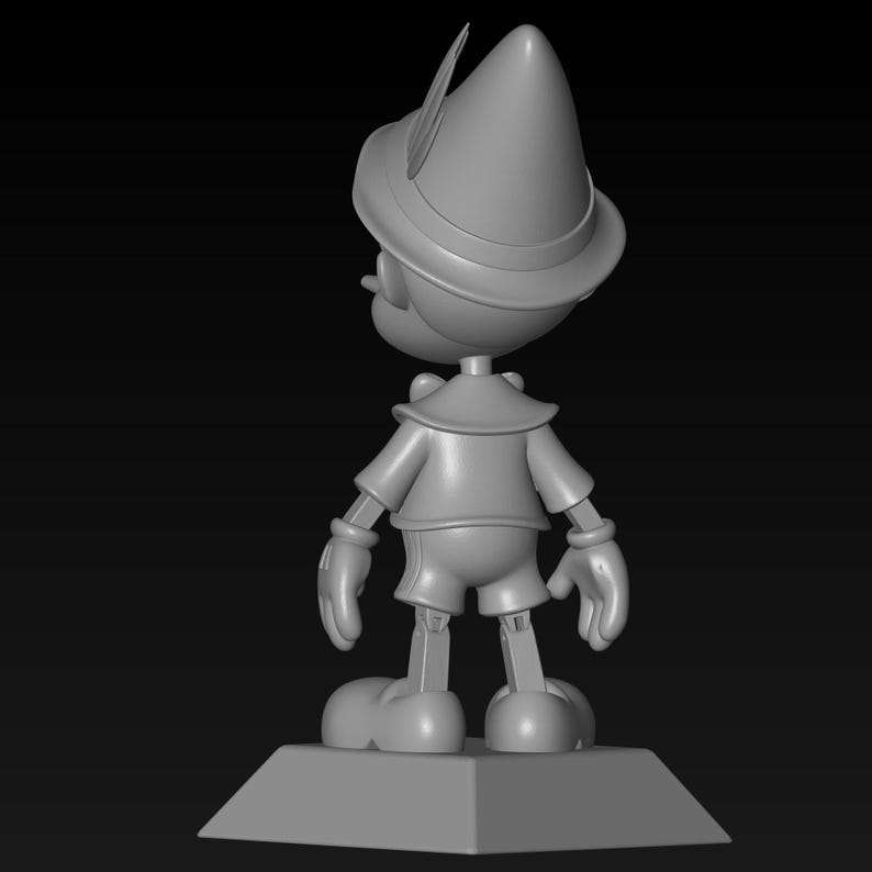 Pinocchio 3D STL File for 3D Printing – Classic Wooden Boy Figure ...