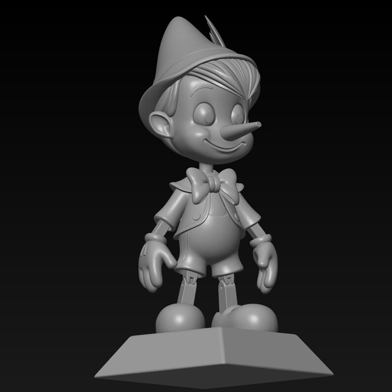 Pinocchio 3D STL File for 3D Printing – Classic Wooden Boy Figure ...