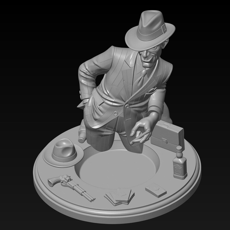 Gangster Boss 3D Print STL File – Noir Mafia Miniature (digital ...