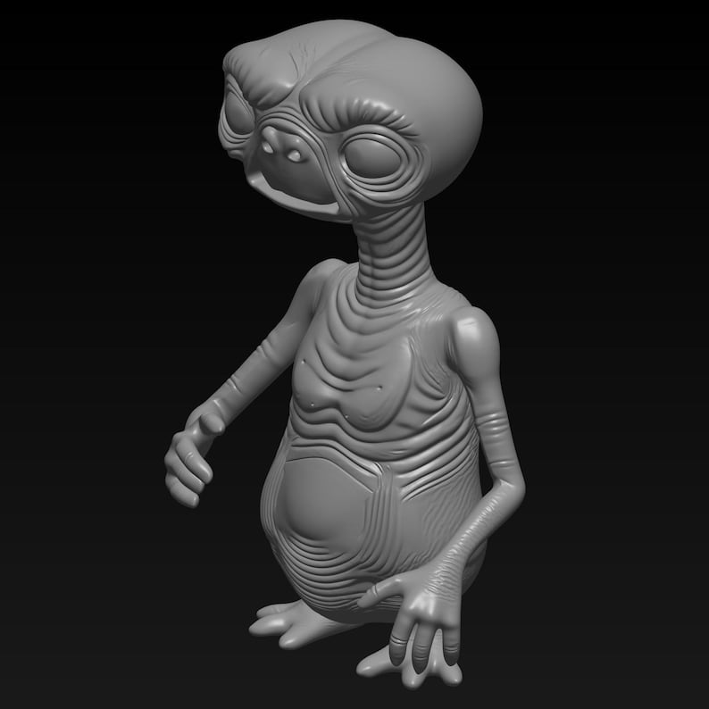 Movie Character E.T. 3D Printing STL File – Alien Movie Figure - Etsy