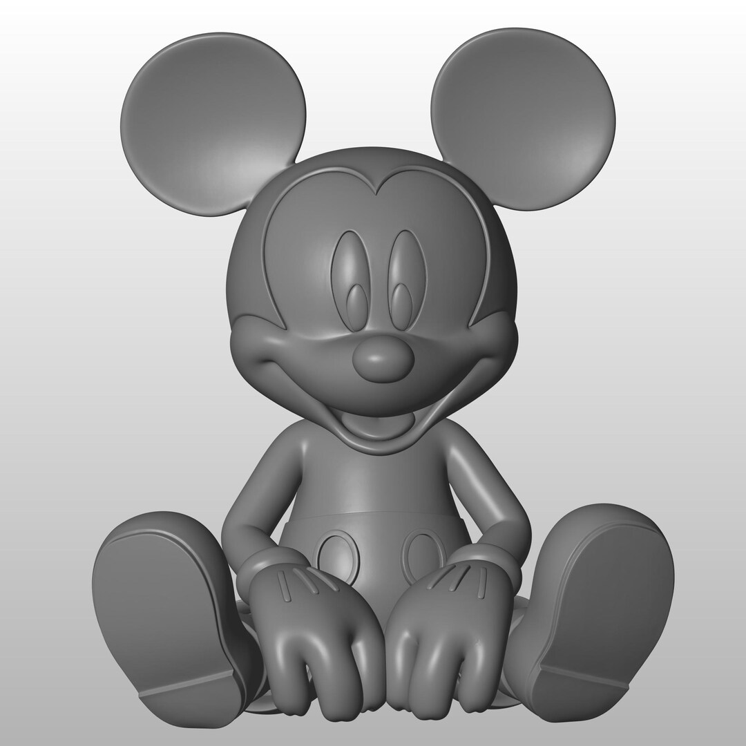 Disney Mickey Mouse STL File for 3D Printing - High Quality Sitting ...
