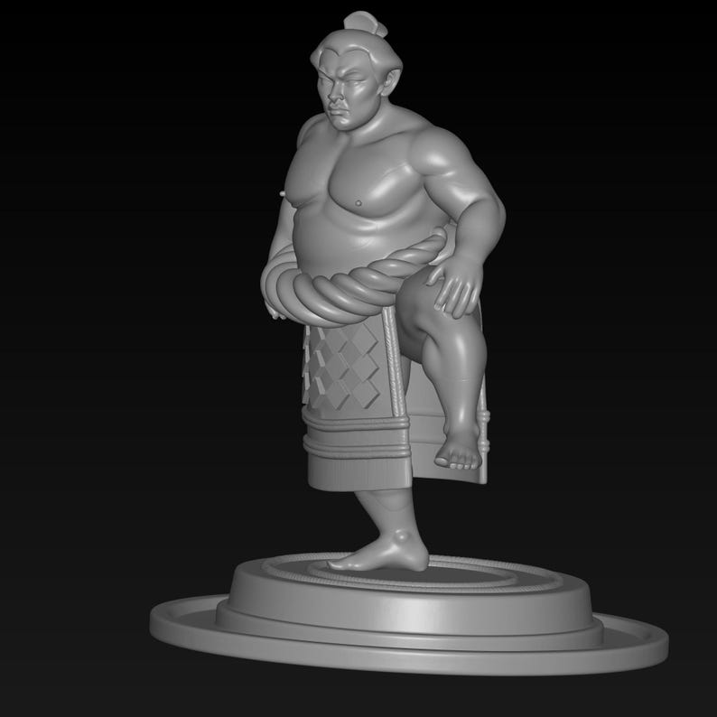 Sumo Wrestler 3D Model – High Poly Japanese Fighter (STL File Digital ...