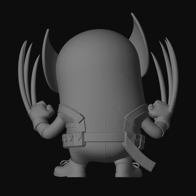 Wolverine Minion STL - 3D Print File - Minion Figurine - Funny ...