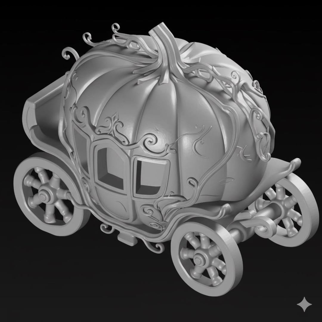 Cinderella Pumpkin Carriage STL File – 3D Model, Wedding Decor (digital ...