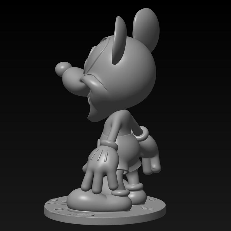 Mickey Mouse STL File- Stylized Cartoon Character Figurine - Etsy