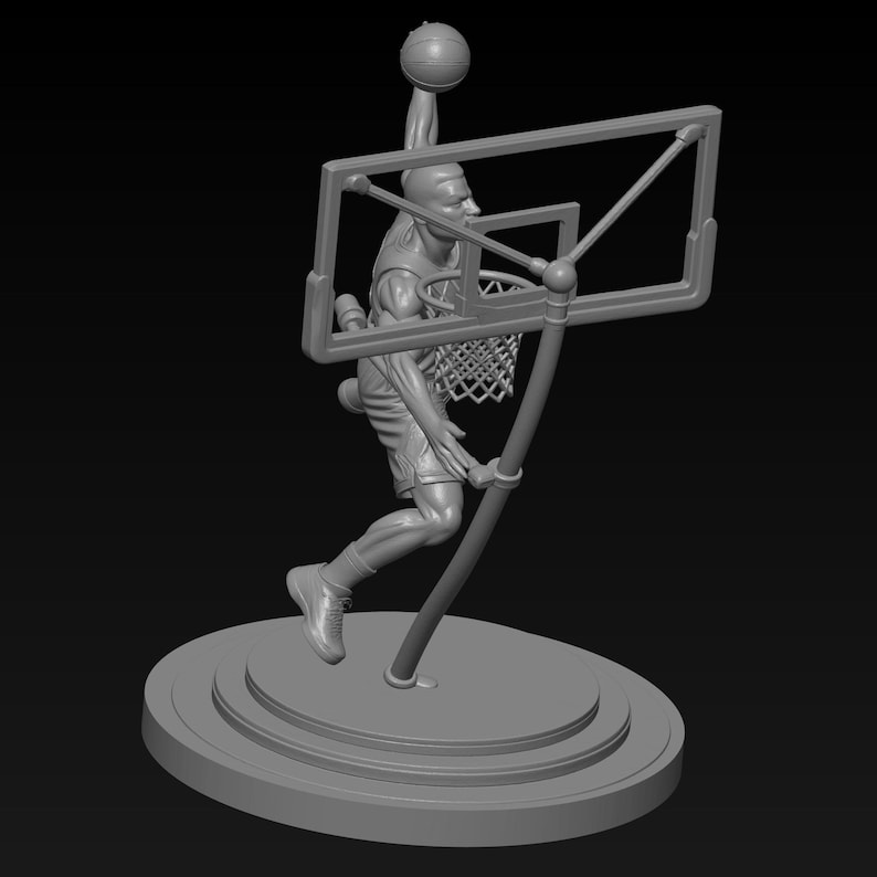 Slam Dunk Basketball 3D Model STL – High Poly Athlete Diorama (digital ...