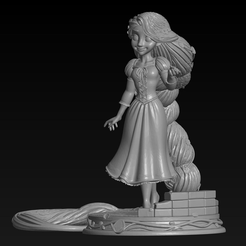 Rapunzel 3D Model STL File - Etsy