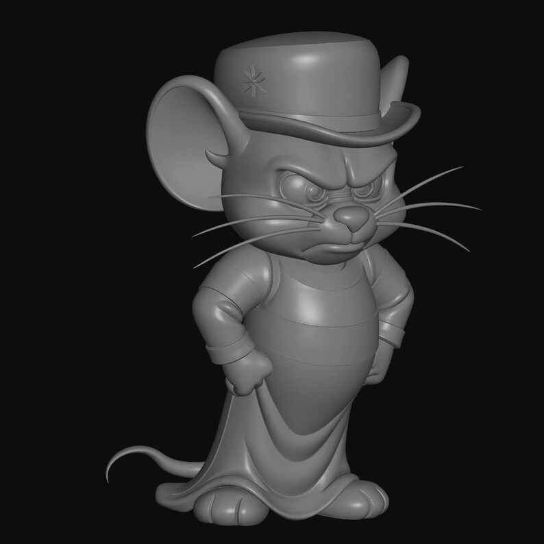 Jerry Mouse 3D Printed Figure, Classic Cartoon Rat Statue, Nostalgic ...