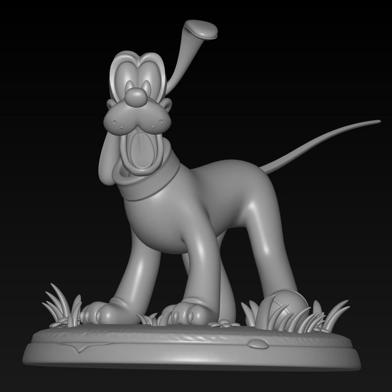 Pluto 3D STL File for 3D Printing - Disney Cartoon Dog Statue - High ...