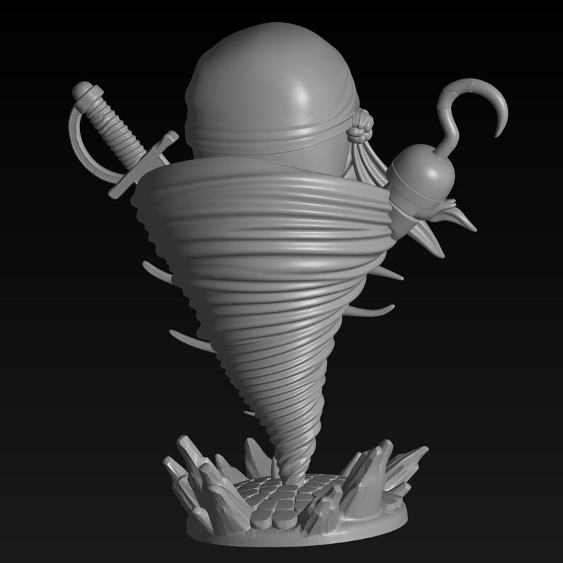 Pirate Skull Tornado 3D Print File – Gothic Nautical Decor (digital ...
