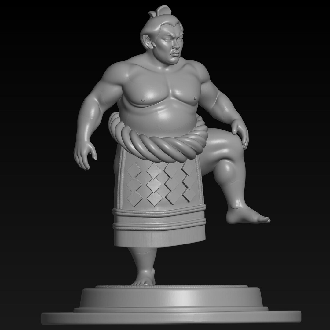 Sumo Wrestler 3D Model – High Poly Japanese Fighter (STL File Digital ...