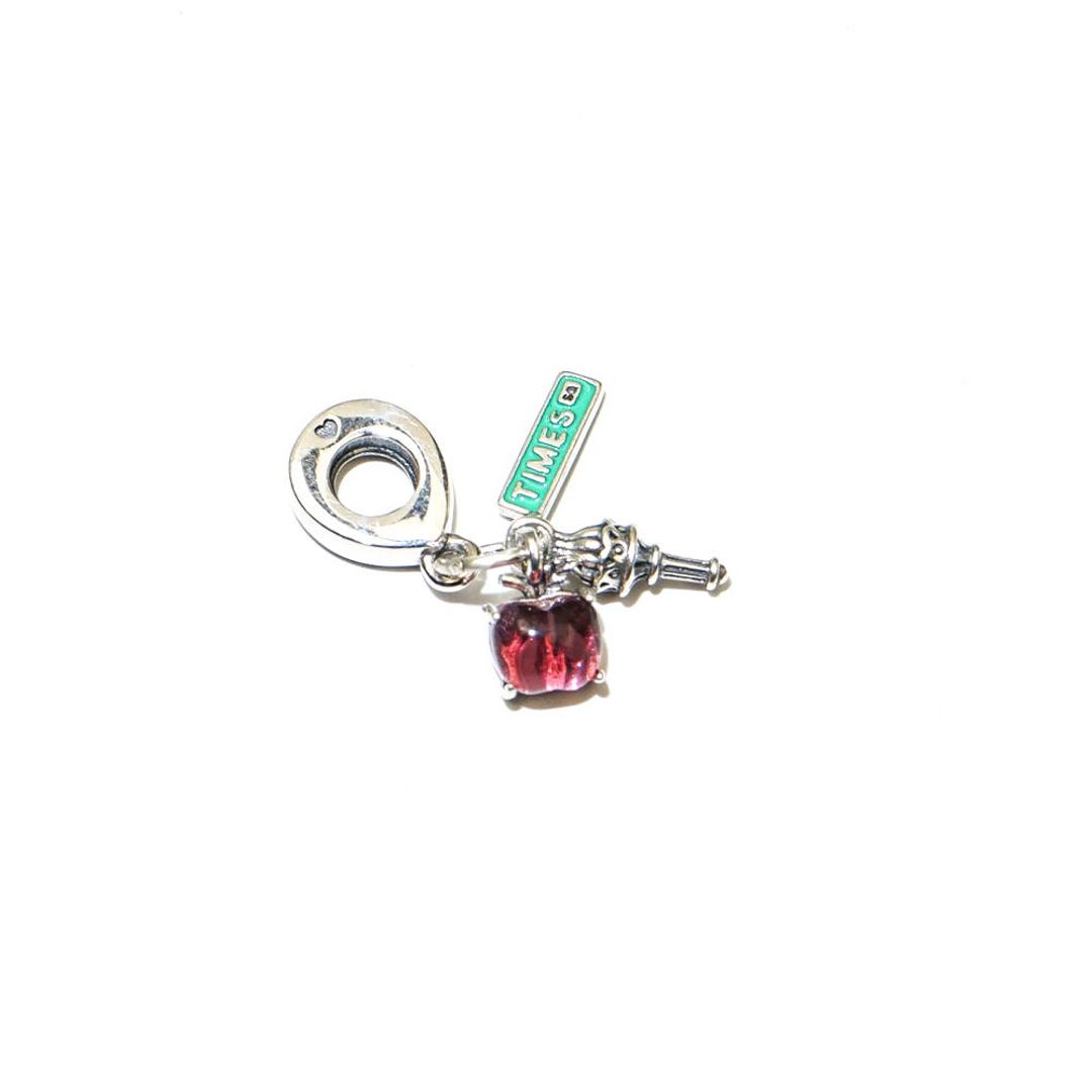 Pandora 925 Ale York Apple Torch and Road Sign Charm Pendant - Etsy