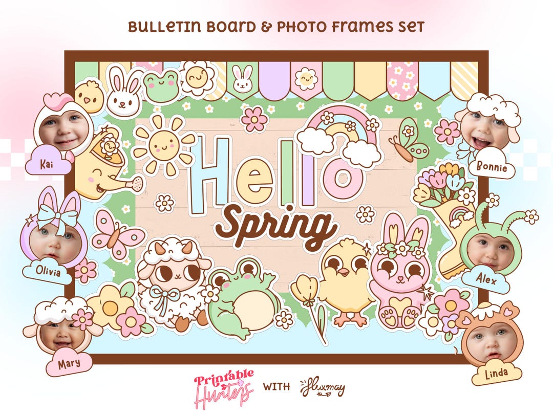Cute Spring Bulletin Board Kit for Teachers | Printable Classroom Decor ...