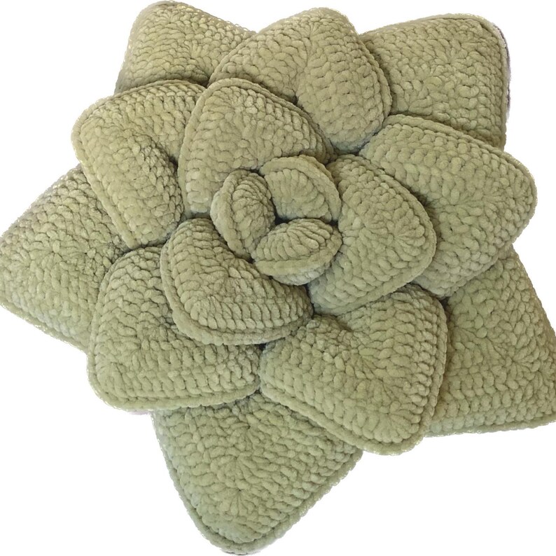 Succulent Pillow Crochet Pattern – Amigurumi Leaf Pillow Cover ...