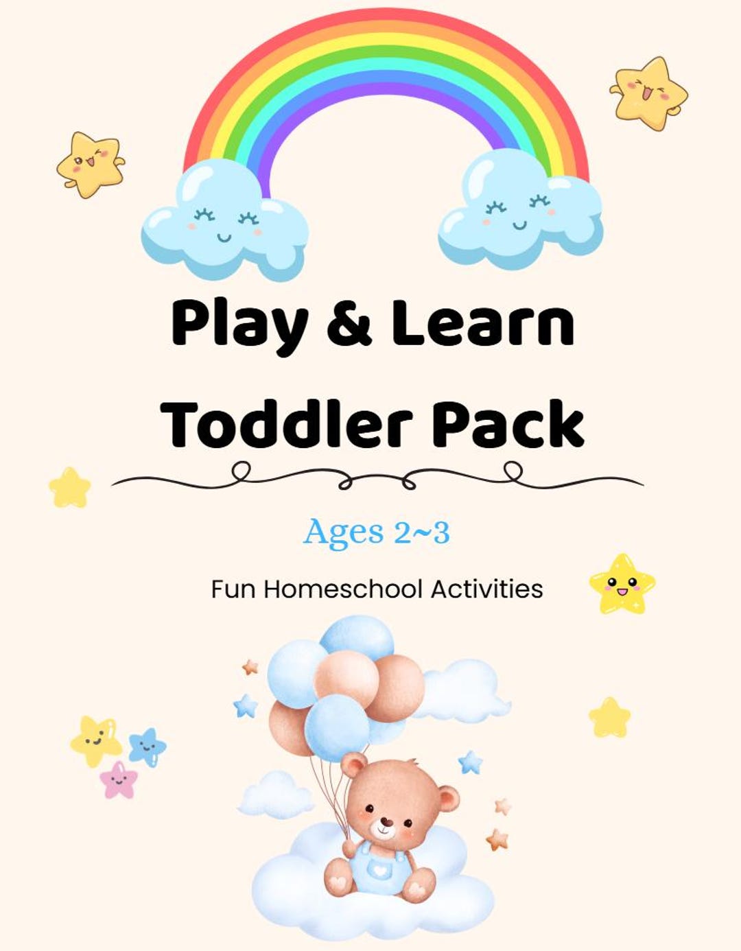 Toddler Activity Workbook | Printable Learning Pack for Ages 2-3 - Etsy