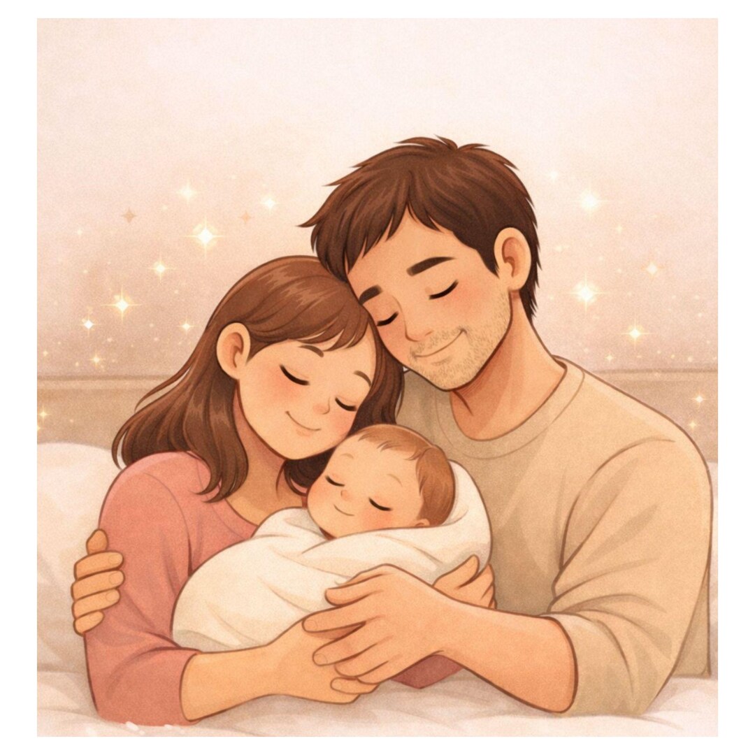 Personalized Baby Birth Announcement Poster – Digital Card – Family ...
